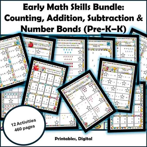 Early Math Skills Bundle: Counting, Addition, Subtraction & Number ...