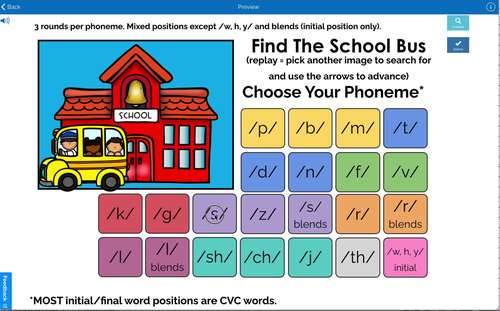 Boom™ Cards Digital Articulation Activity: Find the School Bus (21 ...