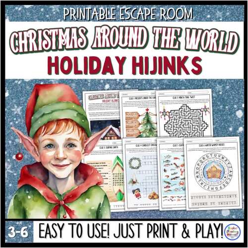 Christmas Around the World Printable Escape Room | Puzzles | Games ...