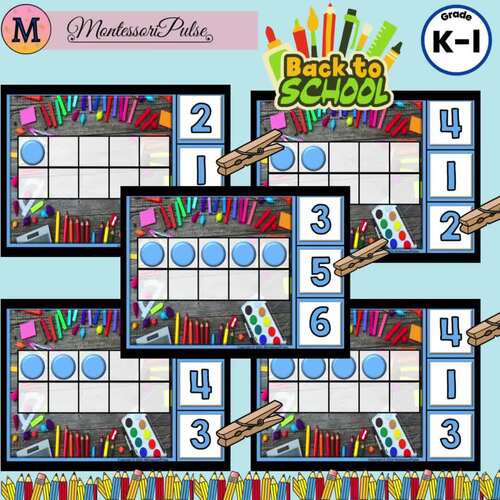 1-10 Numbers Seasonal Peg Activities - Back to school by Montessori Pulse