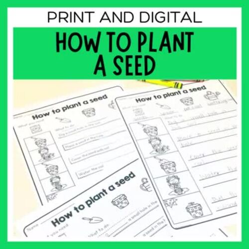 How To Plant A Seed Procedure | Sequencing Worksheets & Digital Slideshow