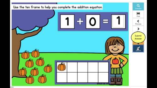 Boom Cards Addition to 10 - Pumpkin Addition - DISTANCE LEARNING