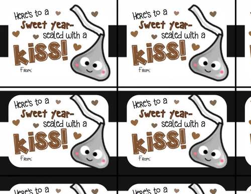 Hershey's Kisses Chocolate Gift Tag for Open House & Beginning of Year ...