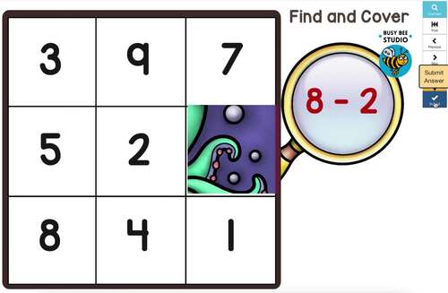 SUBTRACTION TO 10 GAME FUN MATH KINDERGARTEN 1ST GRADE BOOM CARDS ...