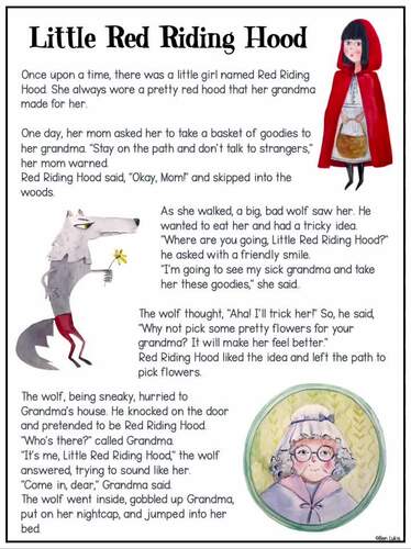 Little Red Riding Hood - Differentiated Fairy Tale Reading Passages