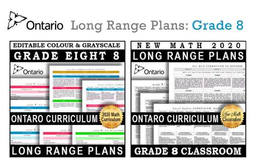 Grade 8 Ontario Long Range Plans | Editable | Printable | Curriculum ...