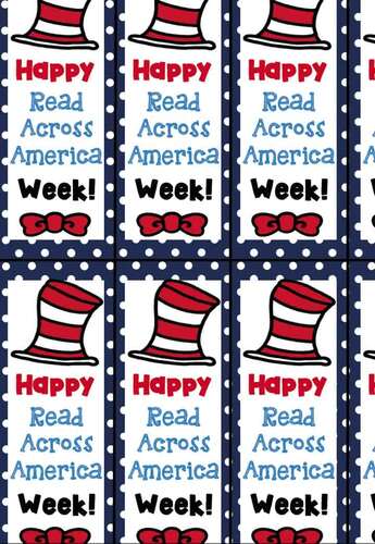 Cute Read Across America Bookmarks (Editable Names) | TPT