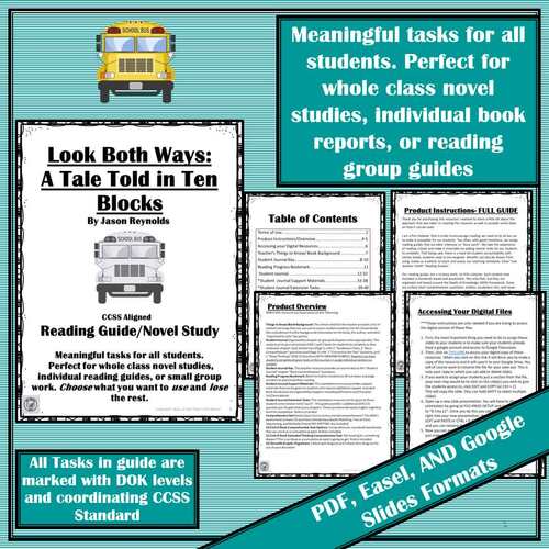 Look Both Ways | Reading Guide | Book / Literature Novel Study | FULL