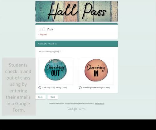 Digital Hall Pass by 208 LitChicks | Teachers Pay Teachers