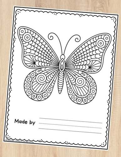 Back to School Butterfly Mandala Coloring Pages Mindfulness Activities ...