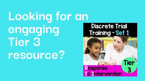 Discrete Trial Training Set 1 Sight Words Colors Numbers & Letters