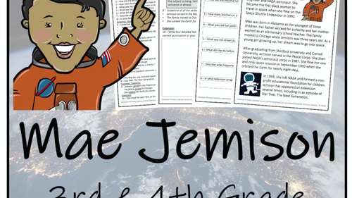 Mae Jemison Close Reading Comprehension Activity | 3rd Grade & 4th Grade
