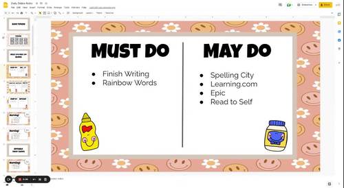 Retro Themed Daily Google Slides Set by Mrs Munchs Munchkins | TpT