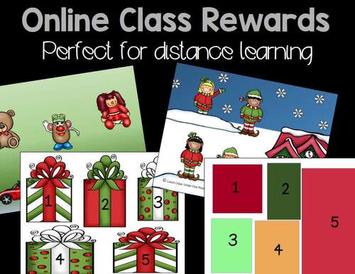 Online Classroom Rewards for Distance Learning: Christmas/Winter Themed