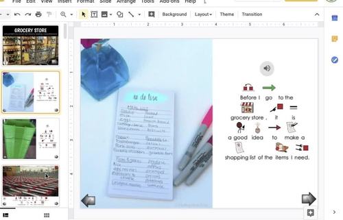 Grocery Store Virtual Field Trip Narrative Google Slides SS | TPT