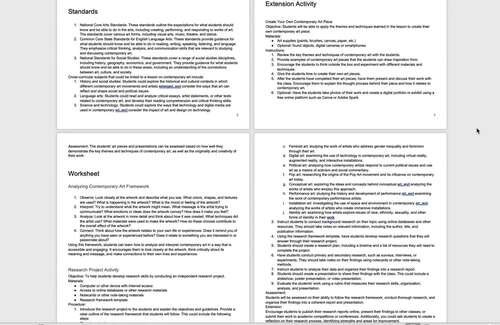 Contemporary Art Lesson Plan + Slides Grades 9-12 by Teach Art History