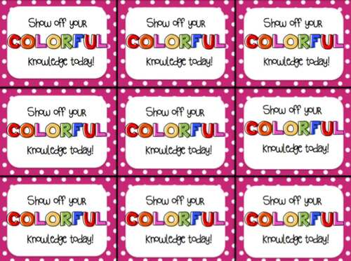 Sweets Testing Motivation Tags BUNDLE-Crunch, Goldfish, Blow Pop, M&M's ...
