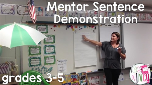 Mentor Sentences Demonstration (grades 3-5) with Enemy Pie by ideas by ...