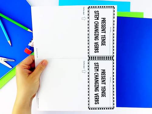 Spanish Stem Changing Verbs Flip Book Notes and Practice by Island Teacher