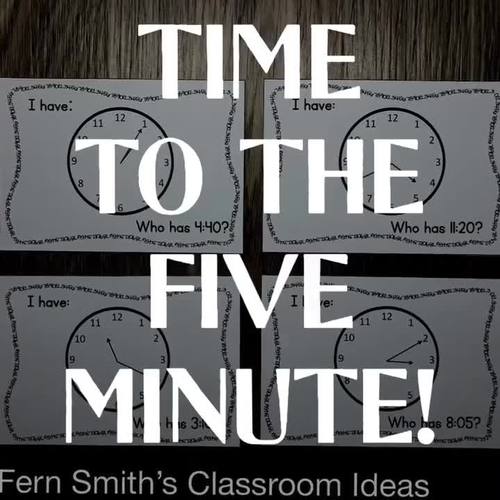I Have Who Has Card Game Time to the Five Minutes | TpT