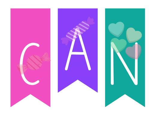 Candy Shop Decor Banner Bulletin Board Pennant Candy Store Fun Cute ...