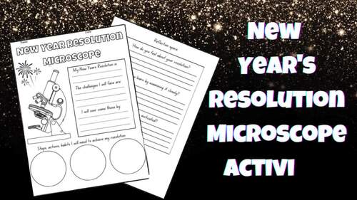 Science New Year's Resolution Microscope Activity Worksheet pdf | TPT