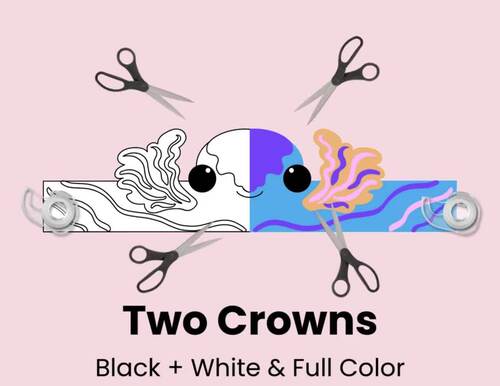 Fish Crown / Party Hat / Mask / Costume / Animal / Headband ** Two ...