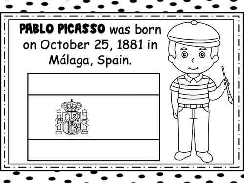 Pablo Picasso | Mini Book | Art Masters | TK - 5th | Art History | In ...