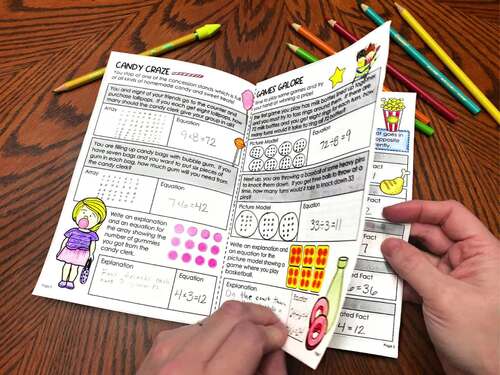 3rd Grade Math Project Booklet Multiplication and Division Math Test Prep