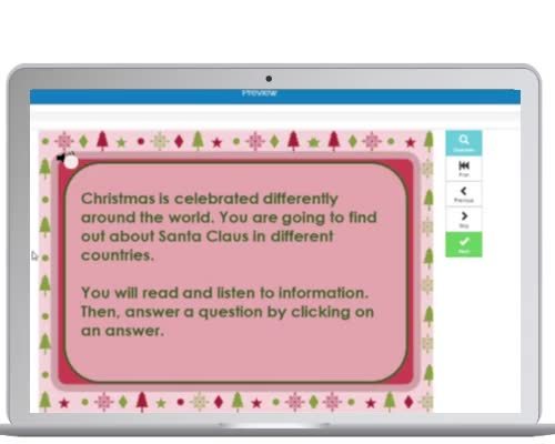 Reading Comprehension: Santas Around the World (BOOM CARDS) | TPT