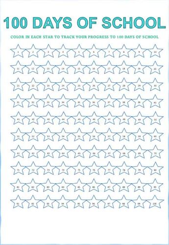 100th day of school activities; Count and Color Activity for Preschool