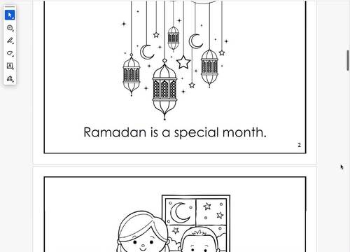 Ramadan Mini Book | Ramadan Coloring Kids Activity For Grades Pre-K to 2