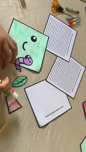 Square Apple Shape Craft | Back to School Math & Literacy Activity