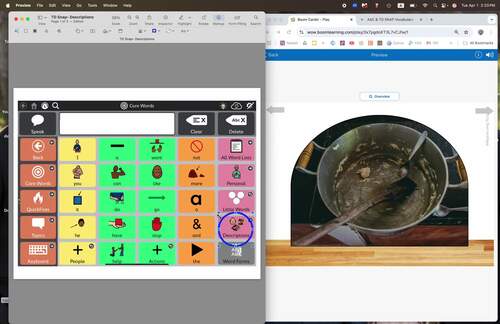 AAC & TD SNAP Vocabulary Practice: Descriptions- EMPTY & FULL Adjectives