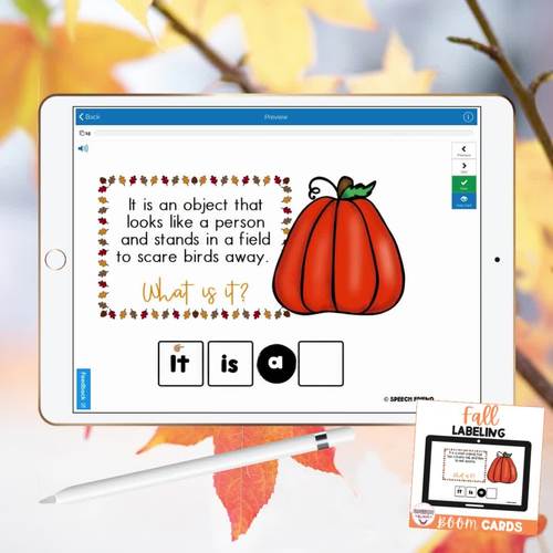 Fall Labeling Boom Cards by Speech Friend | TPT