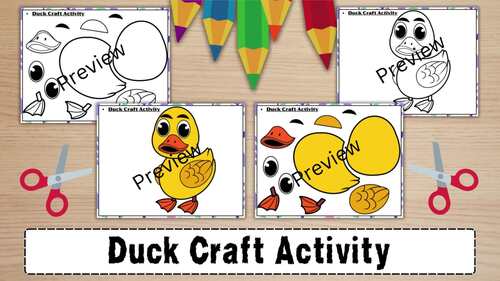 Duck Craft Activity | Spring Craft | Birds Themed | Farm Animal Craft ...