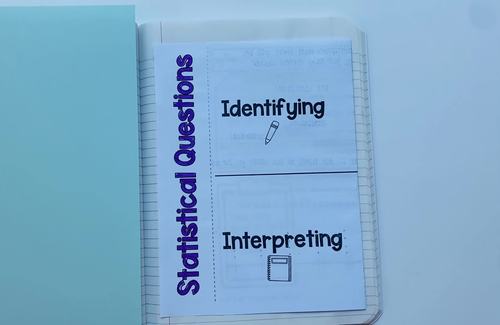 Data and Statistics Interactive Notebook Foldables by Flip 4 Math