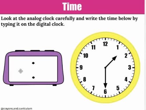 Math: Google Slides Telling Time (Distance Learning) | TpT