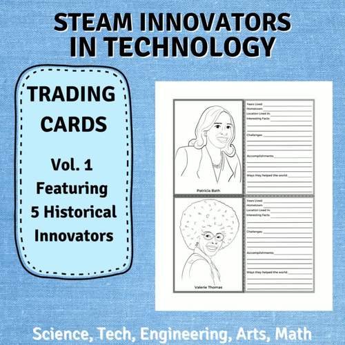 STEM / STEAM Tech Innovators vol 1 Trading Cards - Women's History