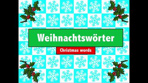 German (Deutsch) - Christmas Vocabulary PowerPoint (With Audio ...
