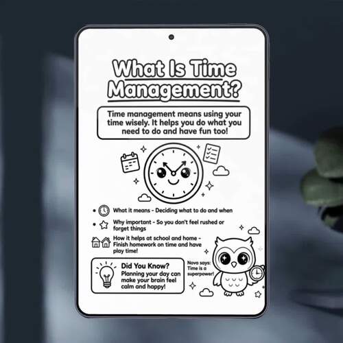 Time Management | Executive Function Skills Activities & Worksheets for ...