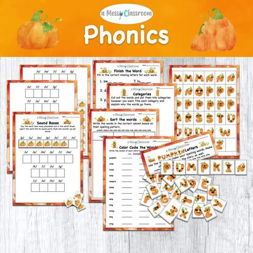 2nd Grade Halloween Fall Pumpkin Spelling -mp -ng Preconsonantal Nasals ...