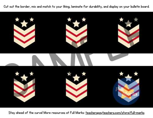 Military Appreciation Month Bulletin Board Borders U.S. Decor Boho May ...