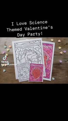 Valentines Day Science Cards or Coloring Pages by Spunky Science