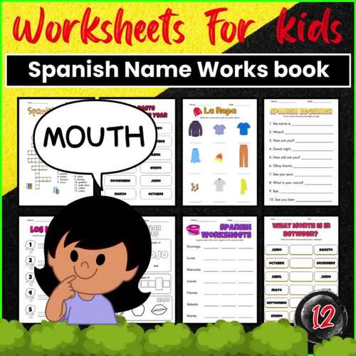 Spanish Clothes Name Alphabet Worksheets by Lib Anatomy school | TPT
