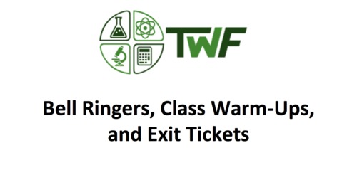 Bell Ringers, Class Warm-Ups, and Exit Tickets by Teach With Fergy