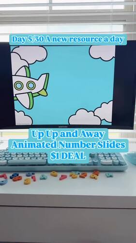 Up Up and Away Number Recognition Animated Slides {0-10} | TPT