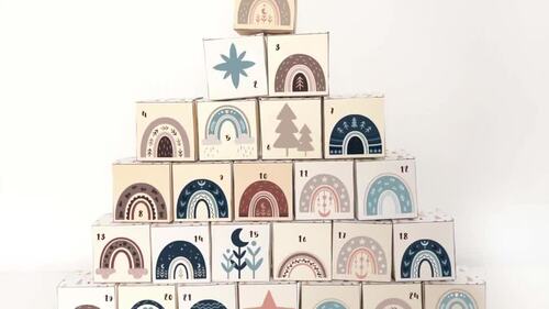 Advent Calendar Boxes & Activities, Christmas Countdown, Kindness Rainbows