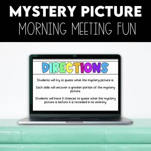Morning Meeting Games and Activity | Digital Mystery Picture 2 | Fun Friday