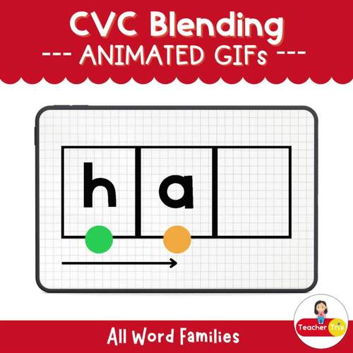 CVC Sound Box GIFs | Color-Coded Dots & Blending Arrow | Phonics & SoR ...